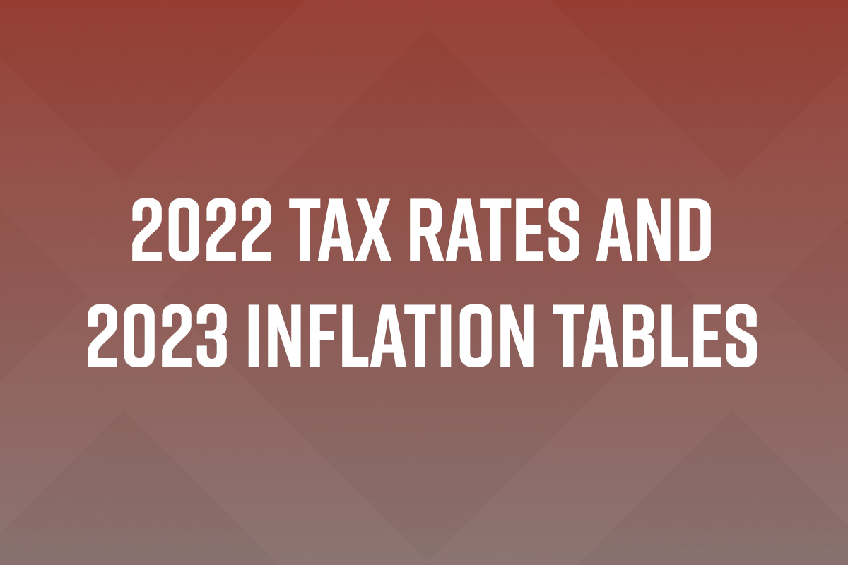 2022 Rates and 2023 Inflation Tables | CJBS Accounting Firm | Chicago, IL